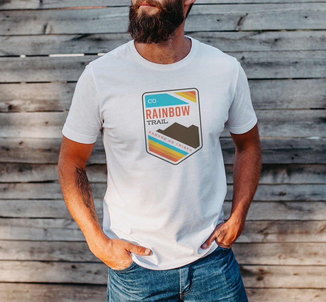 Rainbow Trail Retro Badge - Etsy