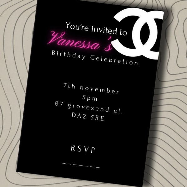 Chanel Invitations - Etsy