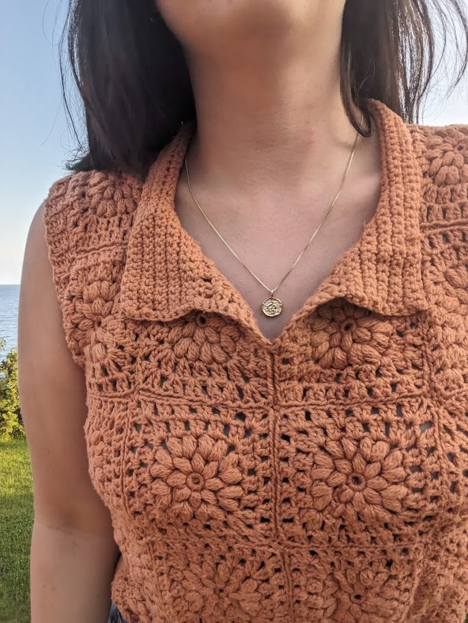 Millie Polo, Crochet Polo, Crochet Top, Crochet Summer Top, Granny ...