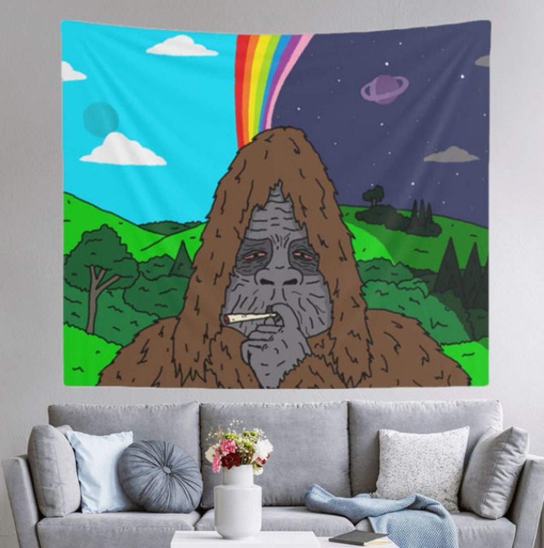 Tapestry THE BIG LEZ Show Sassy the Sasquatch - Etsy