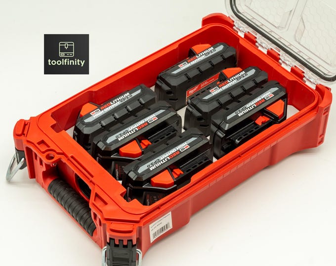 Milwaukee Deep Packout Battery Holder (2 Battery) - Etsy Canada