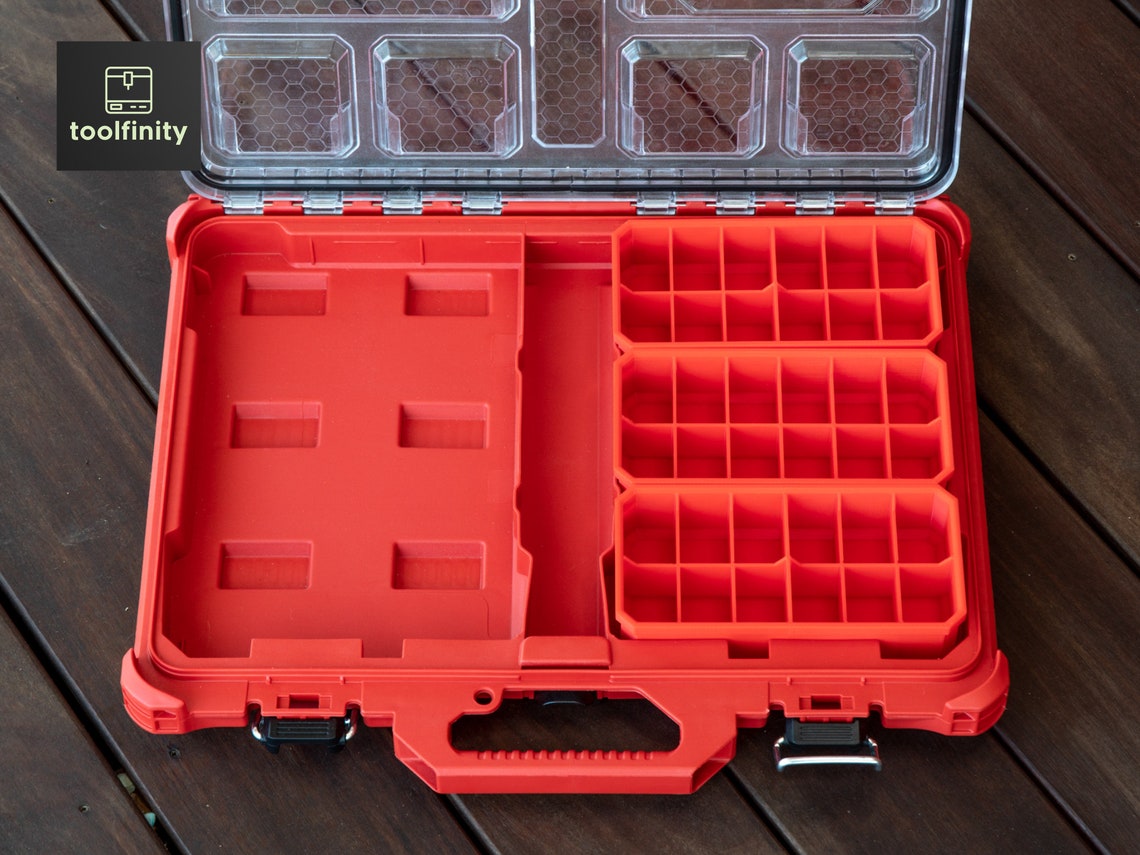 Set of 3 Small Parts Bin for Low Profile Milwaukee PACKOUT Organizer ...