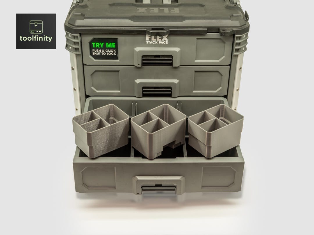 Set of 3 Bins for FLEX STACK PACK 3-drawer Toolbox - Etsy