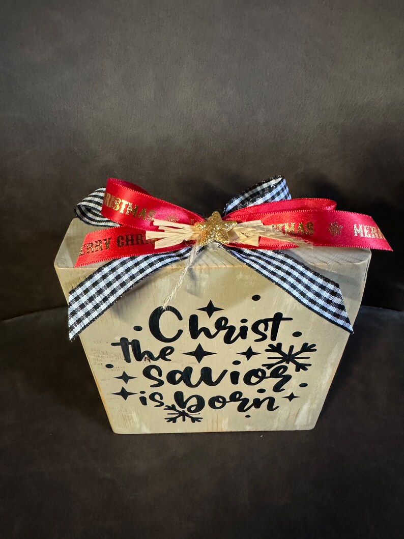 Christ the Savior is Born Wood Block. - Etsy Australia