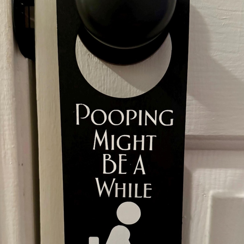 Pooping Sign for Door - Etsy
