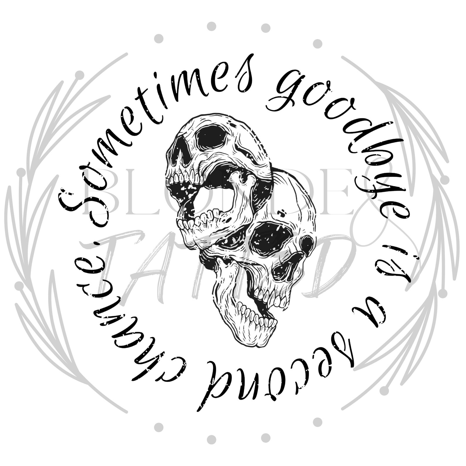 Second Chance PNG SVG Double Skull Png Skeleton Skull Png Skeleton Svg ...