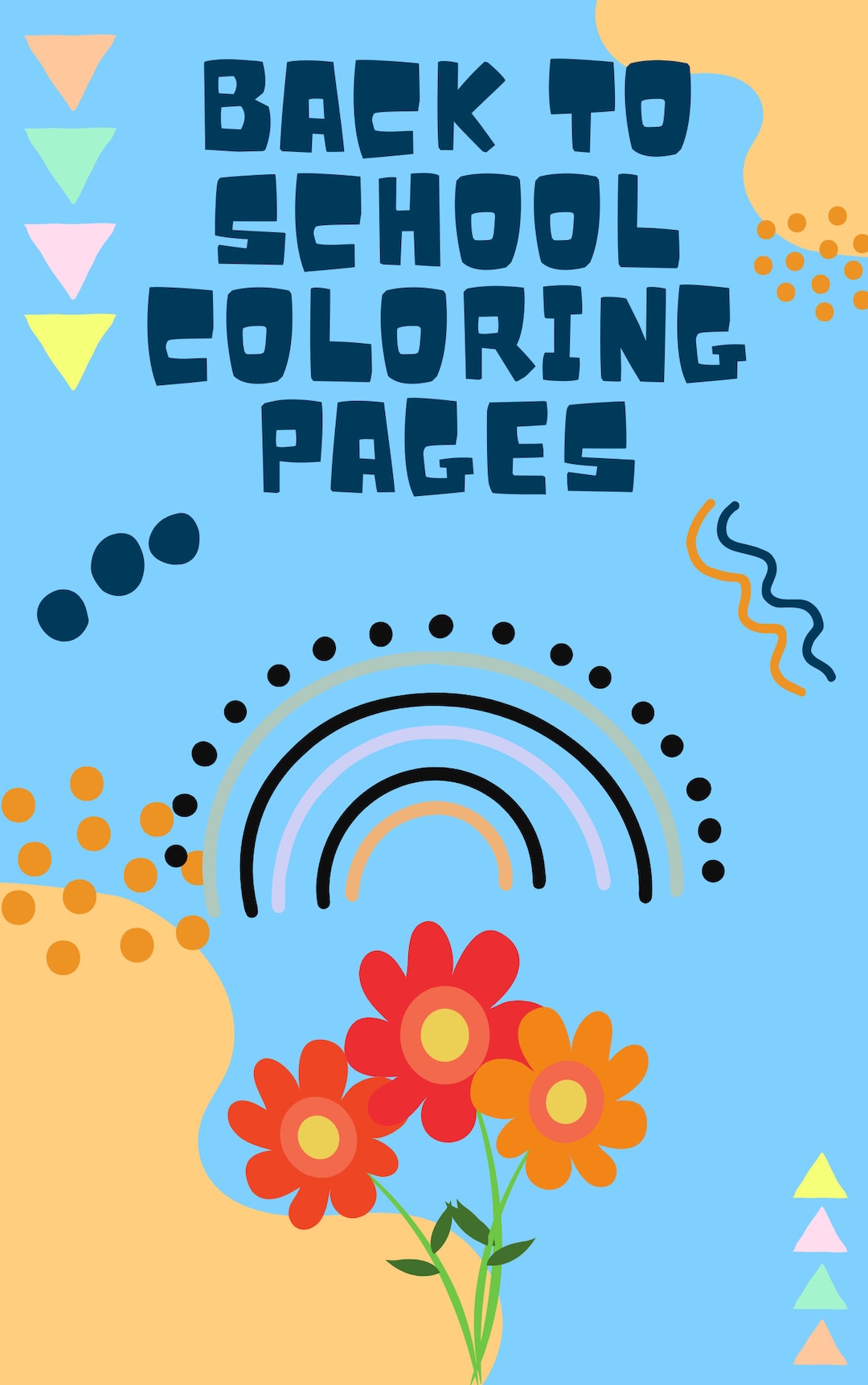 Cute Back to School Coloring Pages 1-3 Year Old - Etsy