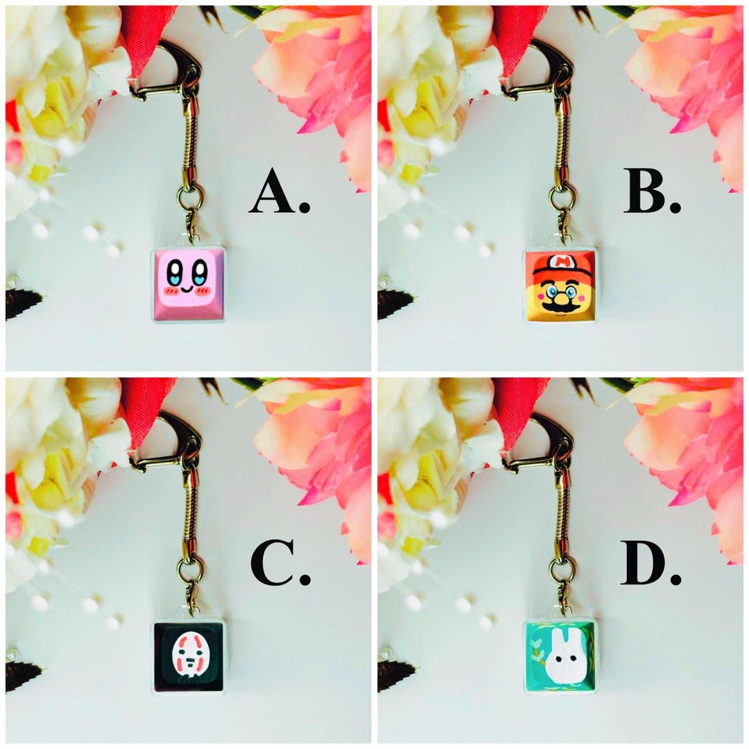 Clickable Keycap Keychains - Etsy