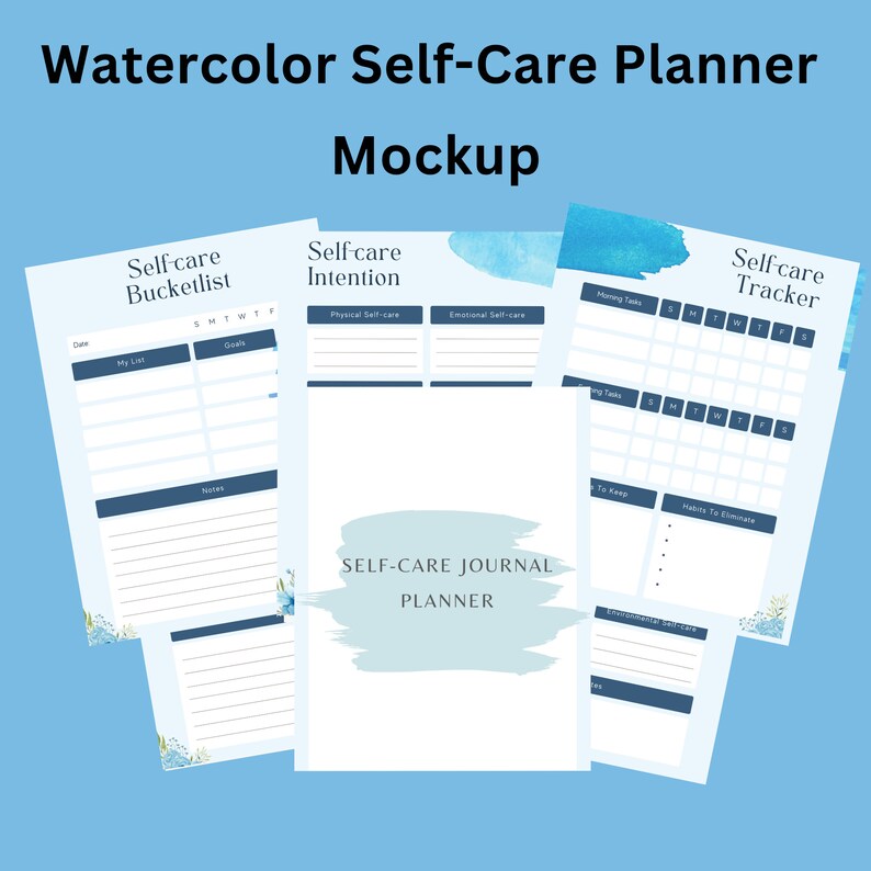 Self-care Planner Printable Self-love Journal Mental Health Worksheet ...