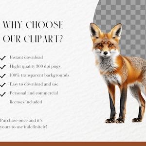 Watercolor Red Fox Clipart, Red Foxes Clipart, Woodland Fox Clipart ...