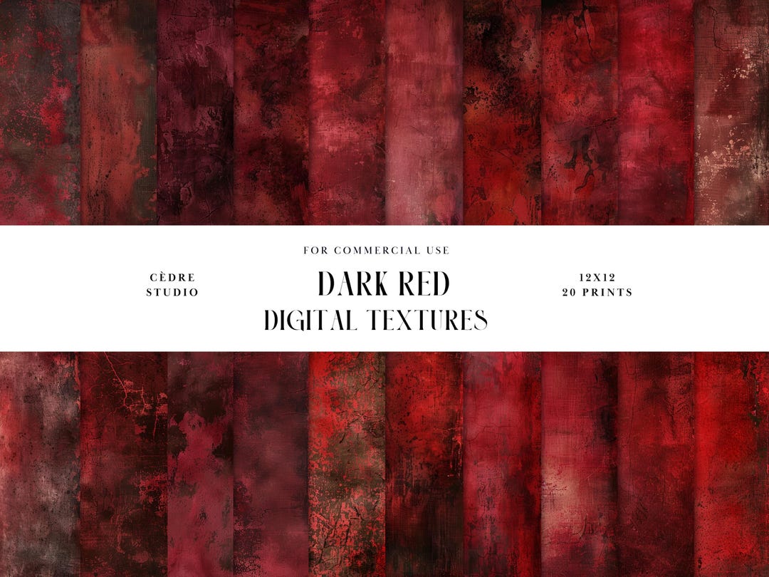 Dark Red Digital Textures, Watercolor Paper Digital Papers, Digital ...