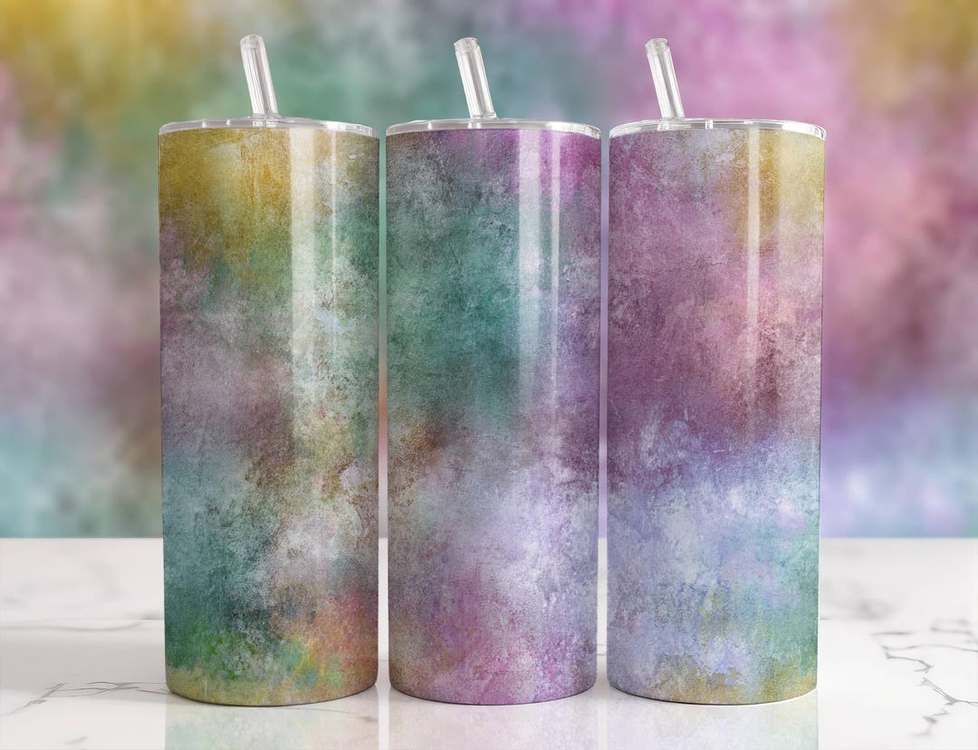 20 Oz Skinny Tumbler Wrap, Textured Rainbow, Subtle Texture, Straight ...