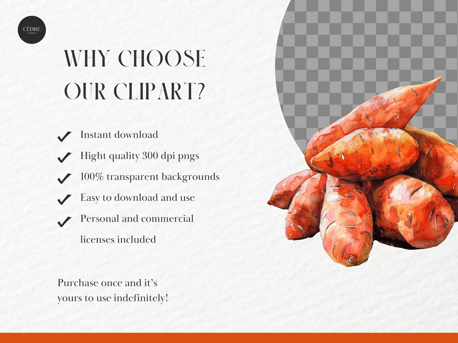 Watercolor Sweet Potato Clipart, Sweet Orange Potatoes, Root Vegetable ...