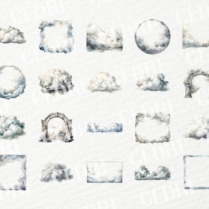 Watercolor Stormy Clouds Clipart, Realistic Stormy Clouds Clipart ...