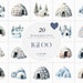 Watercolor Igloo Clipart, Cold Snowy Igloos, Icey Winter Igloo Village ...