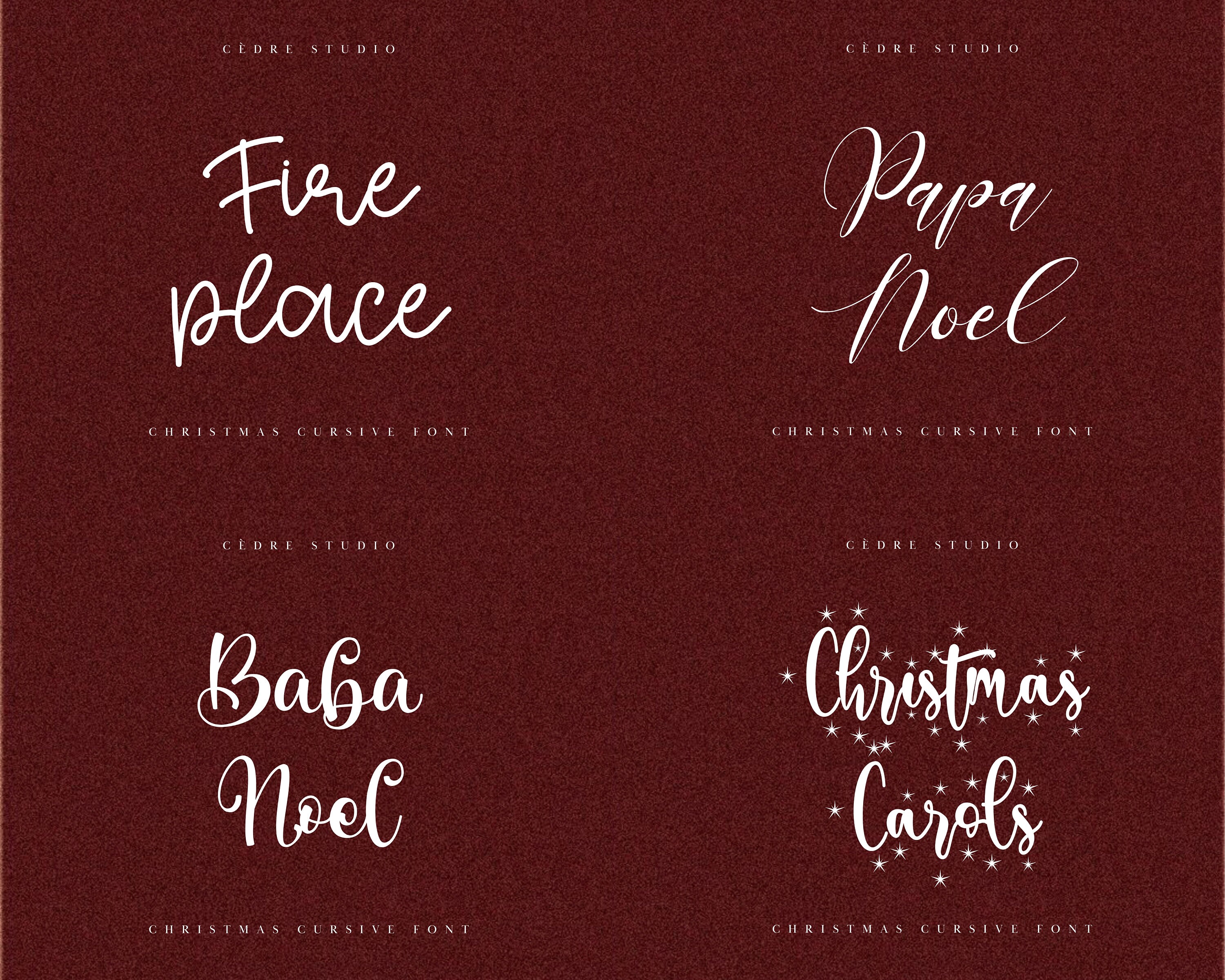 Christmas Cursive Font Bundle Christmas Calligraphy Fonts - Etsy Canada