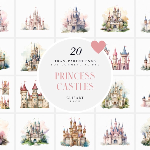Castle Clipart - Etsy