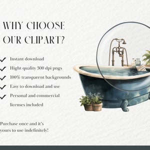 Watercolor Hot Tub Clipart, Backyard Hot Tubs Clipart, Outdoor Bath ...