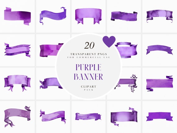 Purple Ribbon Border Clip Art