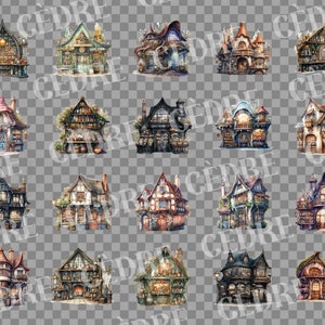 Watercolor Potion Shop Clipart, Magical Potion Store Clipart, Fantasy ...