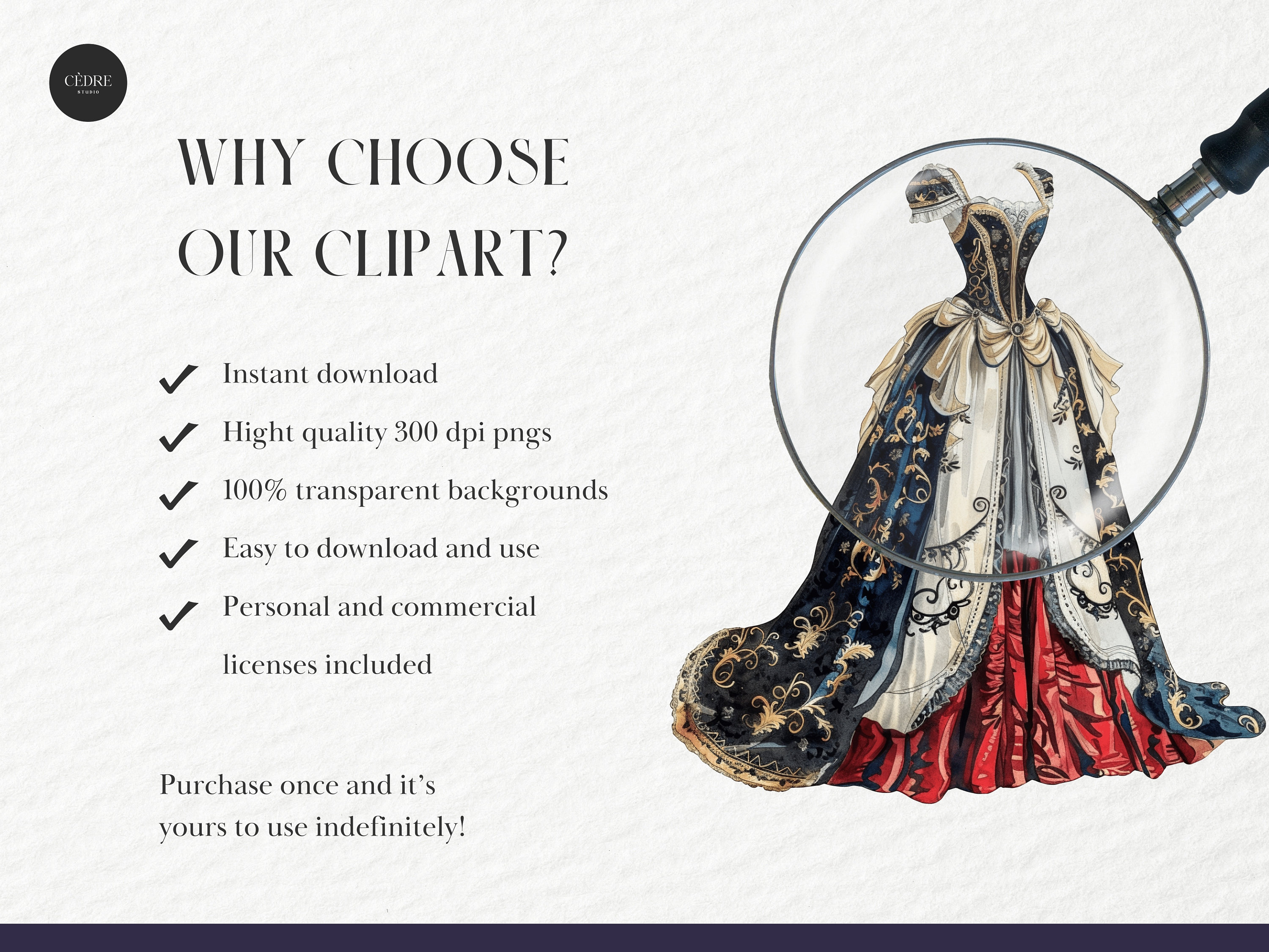 Watercolor Princess Gown Clipart, Regal Royalty Princess Dress Clipart ...