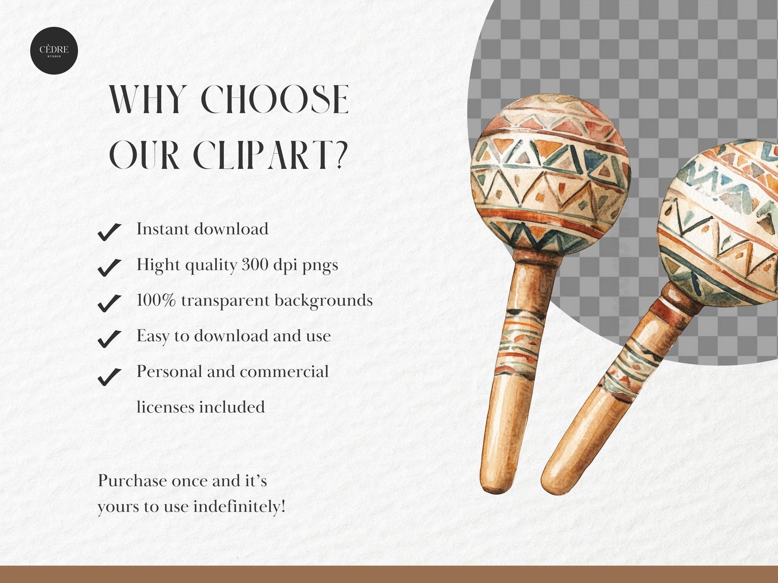 Watercolor Maracas Clipart, Shaker Shac Shac Clipart, Rattle Percussion ...