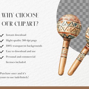 Watercolor Maracas Clipart, Shaker Shac Shac Clipart, Rattle Percussion ...
