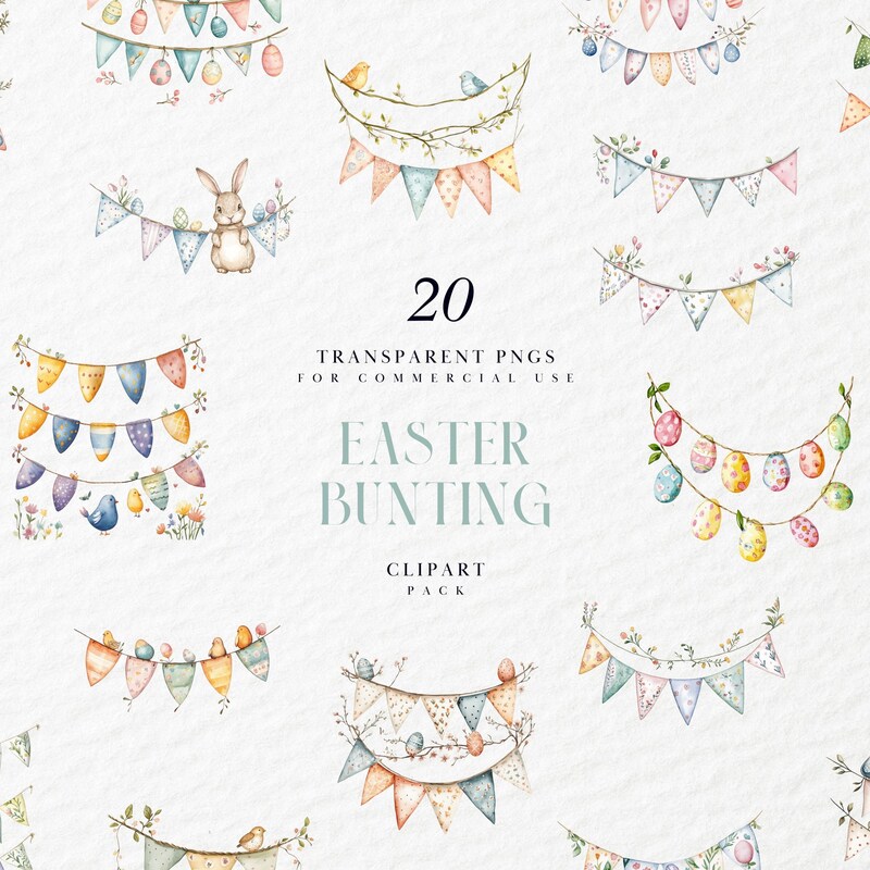 Easter Banners Clipart - Etsy