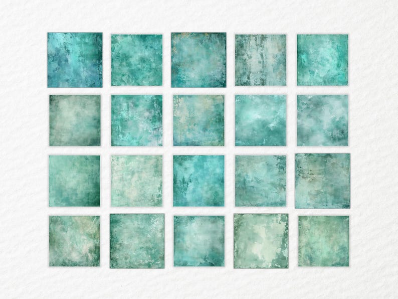 Pastel Turquoise Digital Textures, Watercolor Paper Digital Papers ...