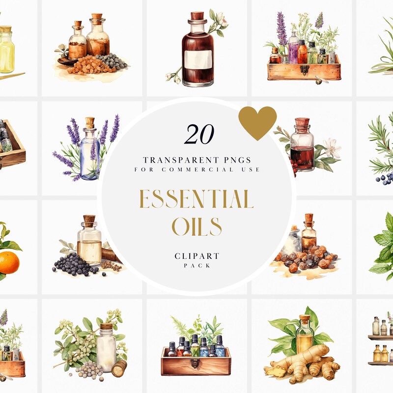 Essential Oil Clipart - Etsy