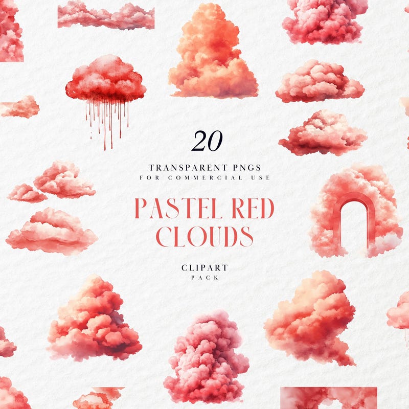 Red Clouds - Etsy