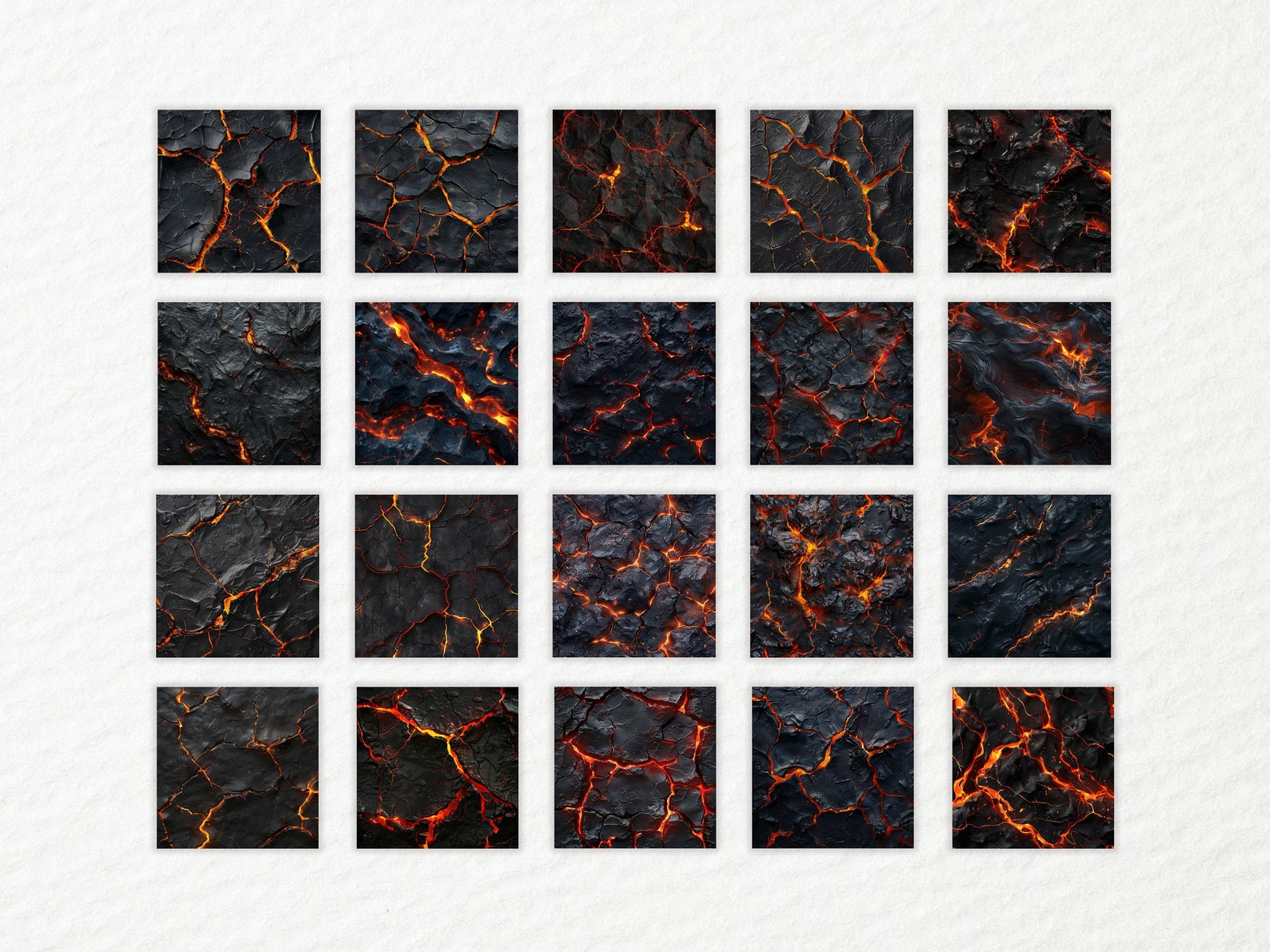 Molten Lava Digital Papers, Black Red Magma Digital Background, Digital ...