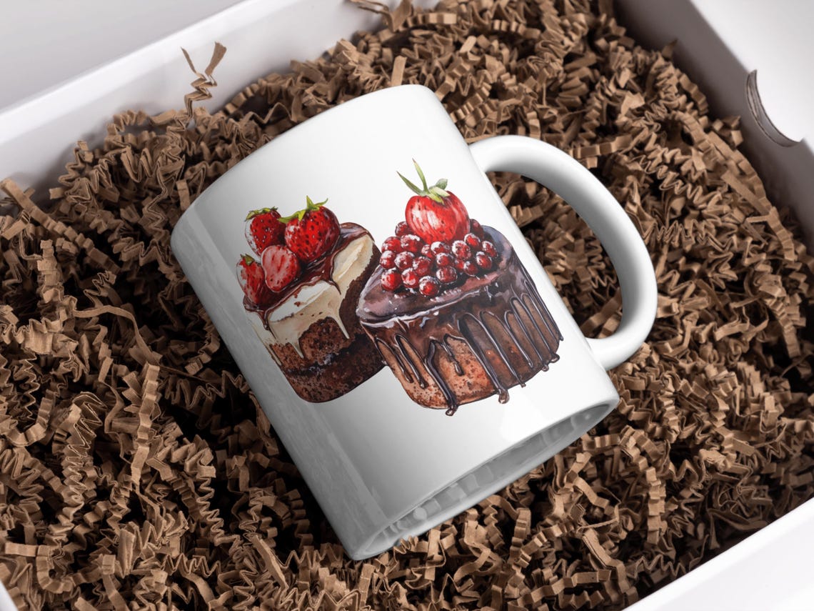 Watercolor Chocolate Cake Clipart, Sweet Chocolate Cakes Clipart ...