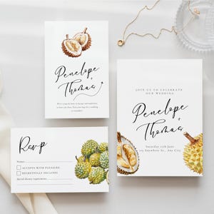 Watercolor Durian Clipart, Tropical Exotic Market Fruit Illustration ...
