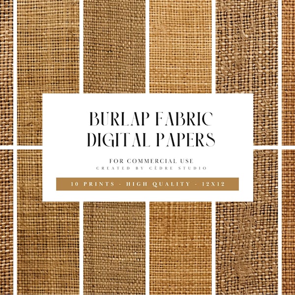 Burlap Digital Paper - Etsy