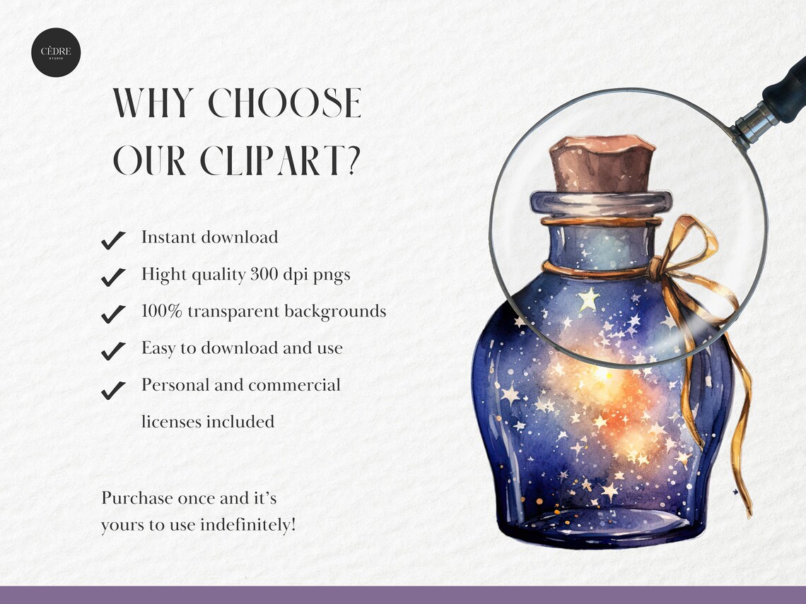 Watercolor Magical Potions Clipart, Fantasy Magic Potions, Whimsical ...