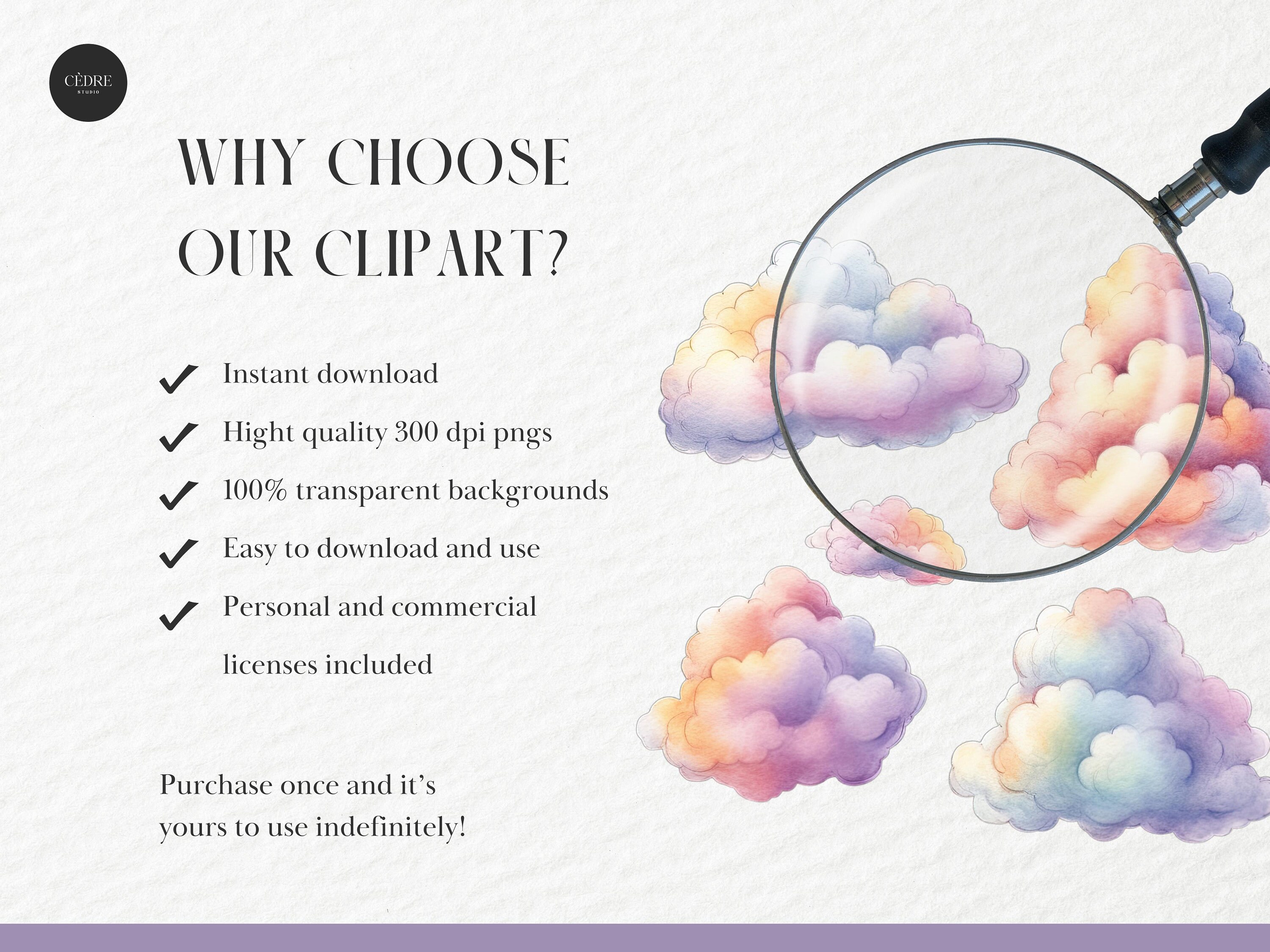 Watercolor Pastel Clouds Clipart, Rainbow Fluffy Clouds Clipart ...