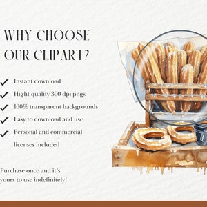 Watercolor Churros Clipart, Churro Clipart, Sweets, Mexican Cuisine ...