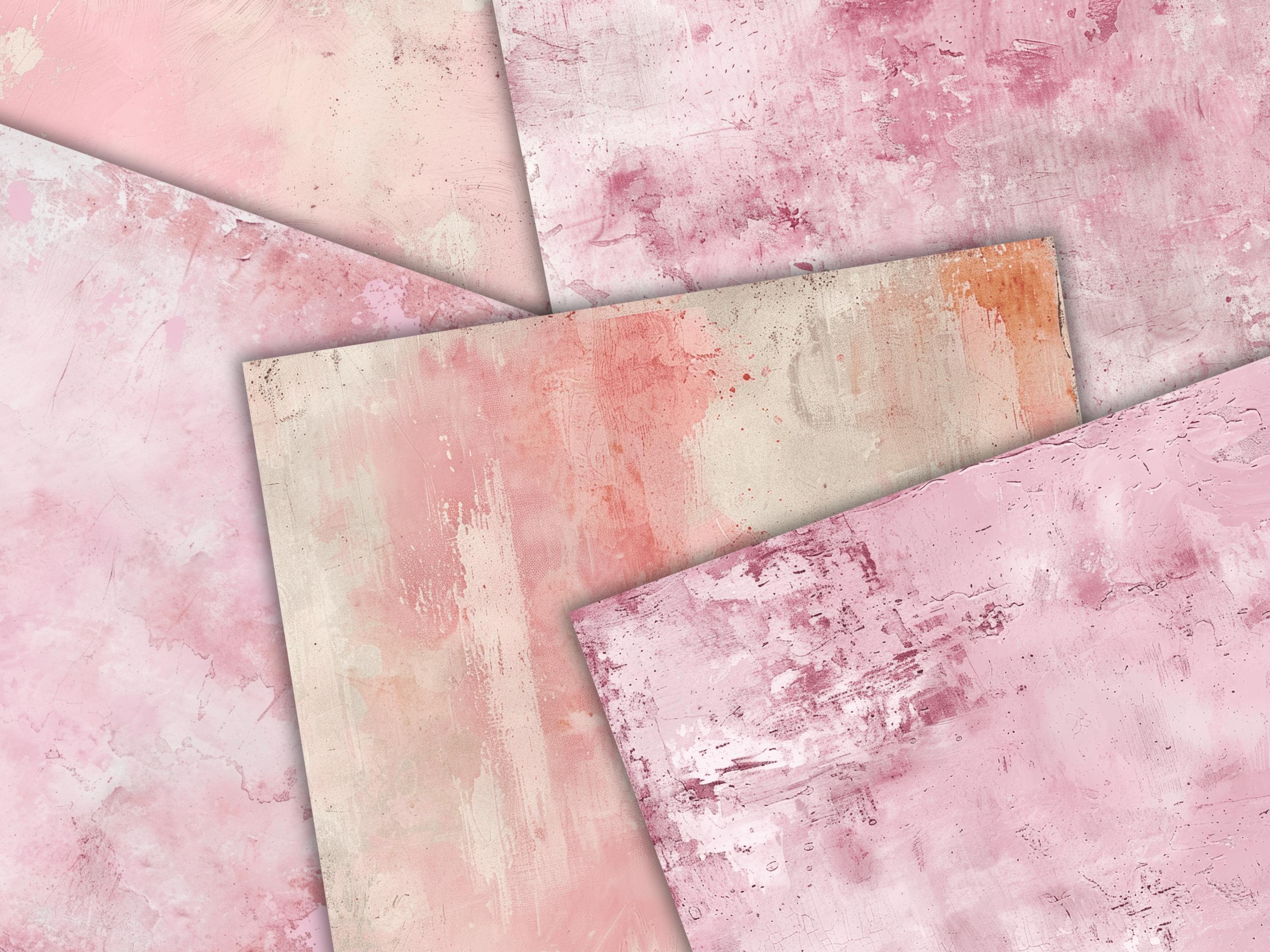 Pastel Pink Digital Textures, Watercolor Paper Digital Papers, Digital ...