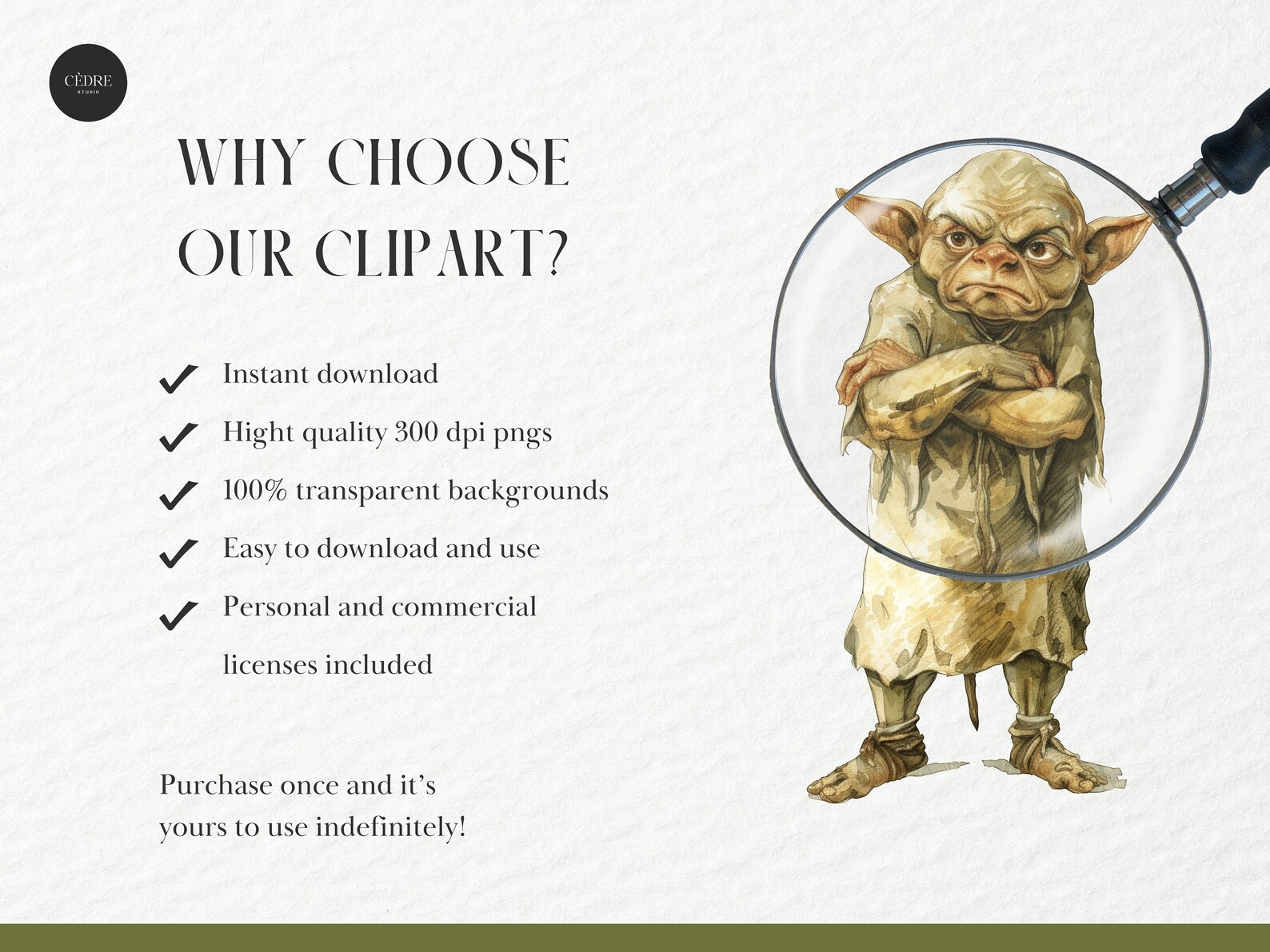 Watercolor Fantasy Goblin Clipart, Magical Goblins Clipart, Fantasy ...