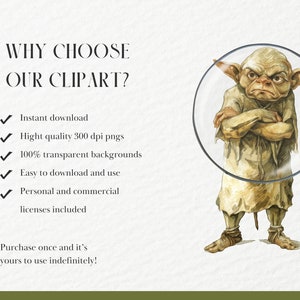 Watercolor Fantasy Goblin Clipart, Magical Goblins Clipart, Fantasy ...