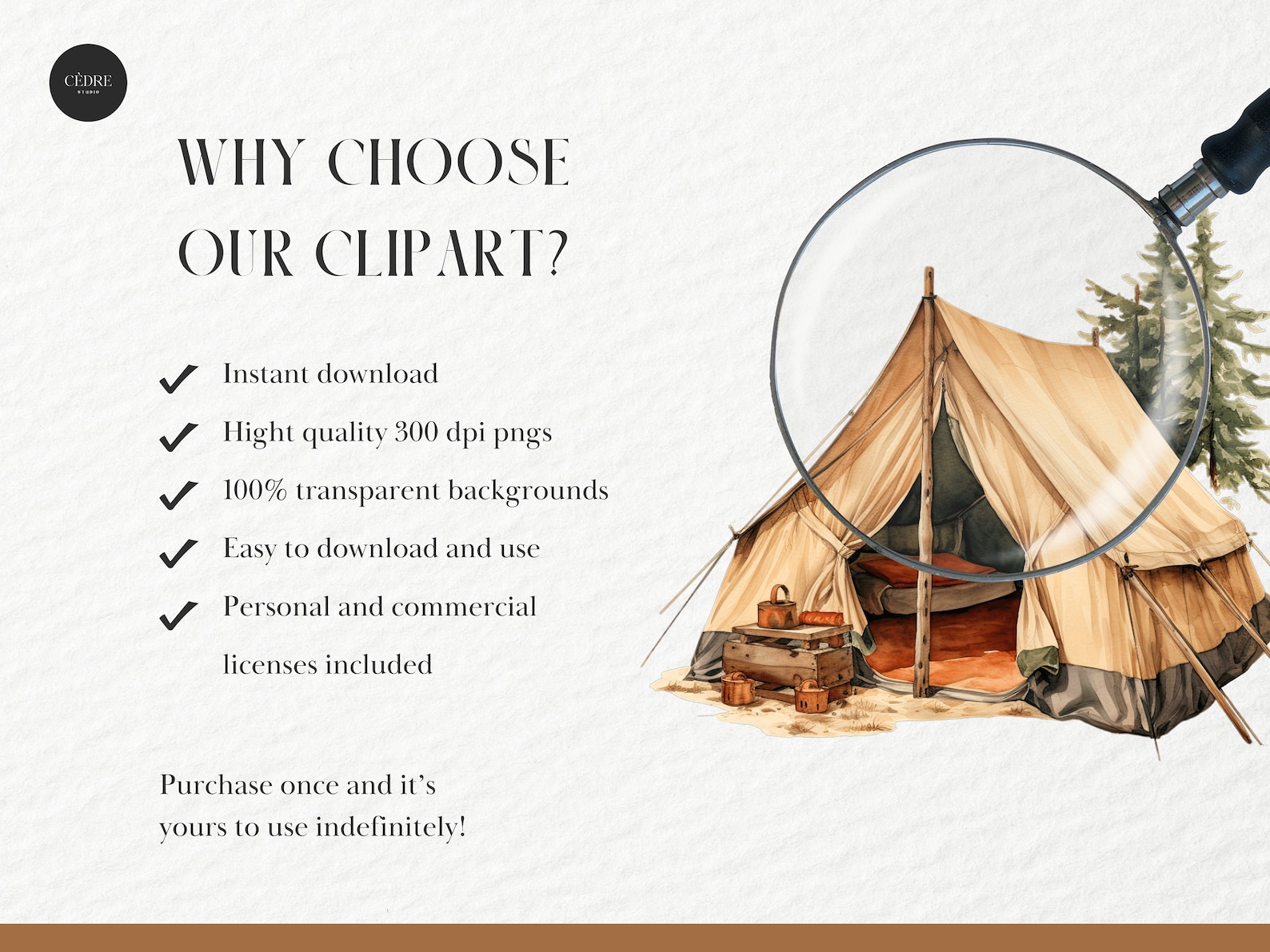 Watercolor Camping Tent Clipart, Camping Tents Clipart, Outdoors Remote ...