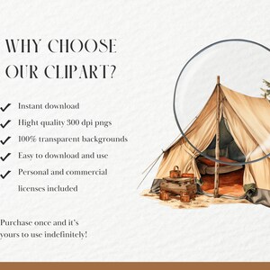 Watercolor Camping Tent Clipart, Camping Tents Clipart, Outdoors Remote ...