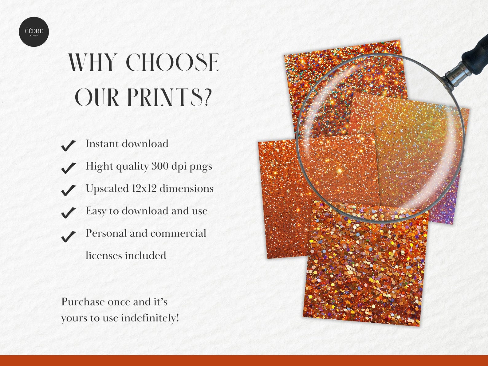 Orange Glitter Digital Papers, Sparkly Glitter Digital Texture, Shimmer ...