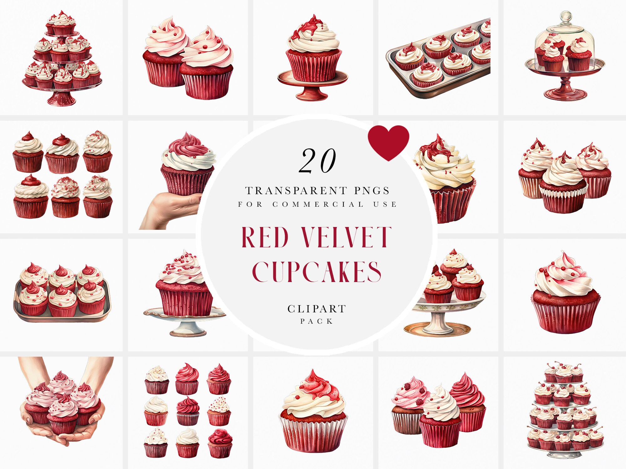 Red Velvet Cupcake Clipart