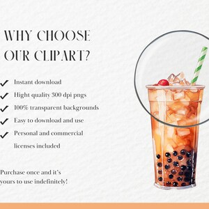 Watercolor Bubble Tea Clipart, Boba Tea Clipart, Drink Milk Tea Clipart ...