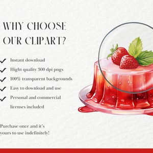 Watercolor Sweet Jello Clipart, Jello Dessert Clipart, Colourful Jello ...