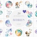 Watercolor Bubbles Clipart, Blowing Bubbles Clipart, Bubble Popping ...