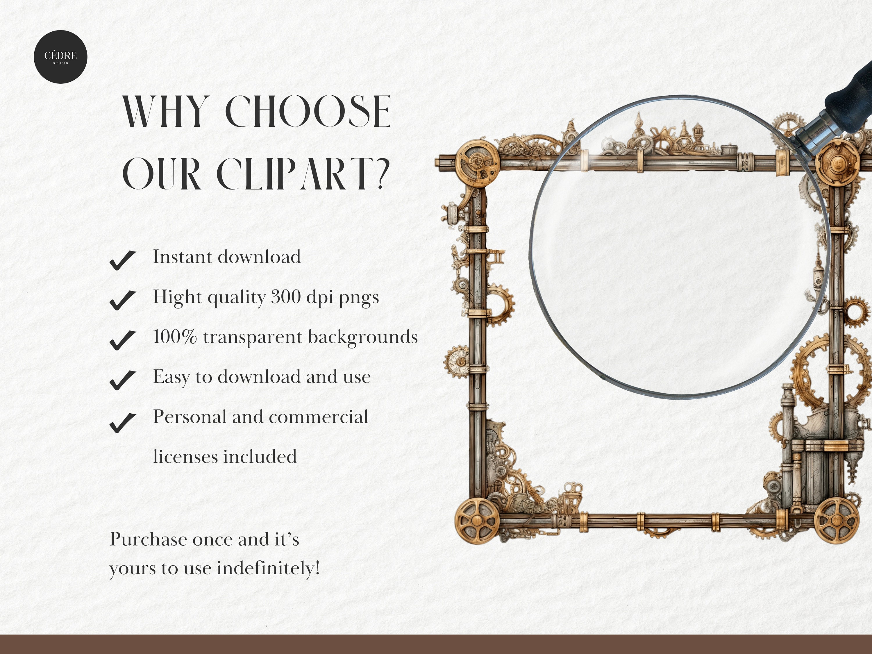 Watercolor Mechanical Frame Clipart, ,mechanic Frames Clipart, Rusty ...