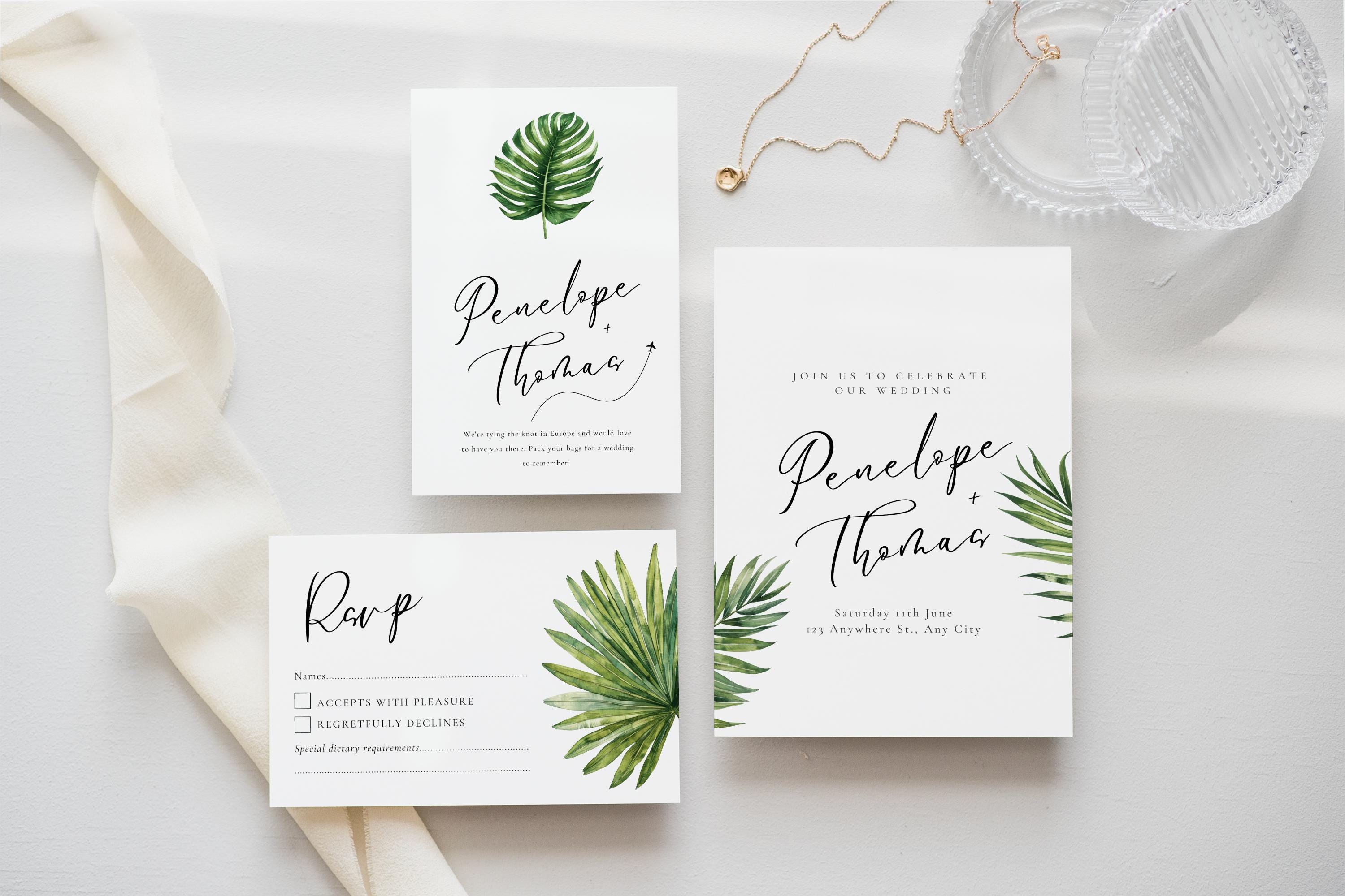 Watercolor Palm Leaf Clipart, Tropical, Jungle, Foliage, Greenery, Tree ...